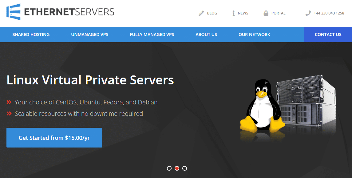 EthernetServers khuyến mãi VPS 1GB RAM chỉ 1$/tháng